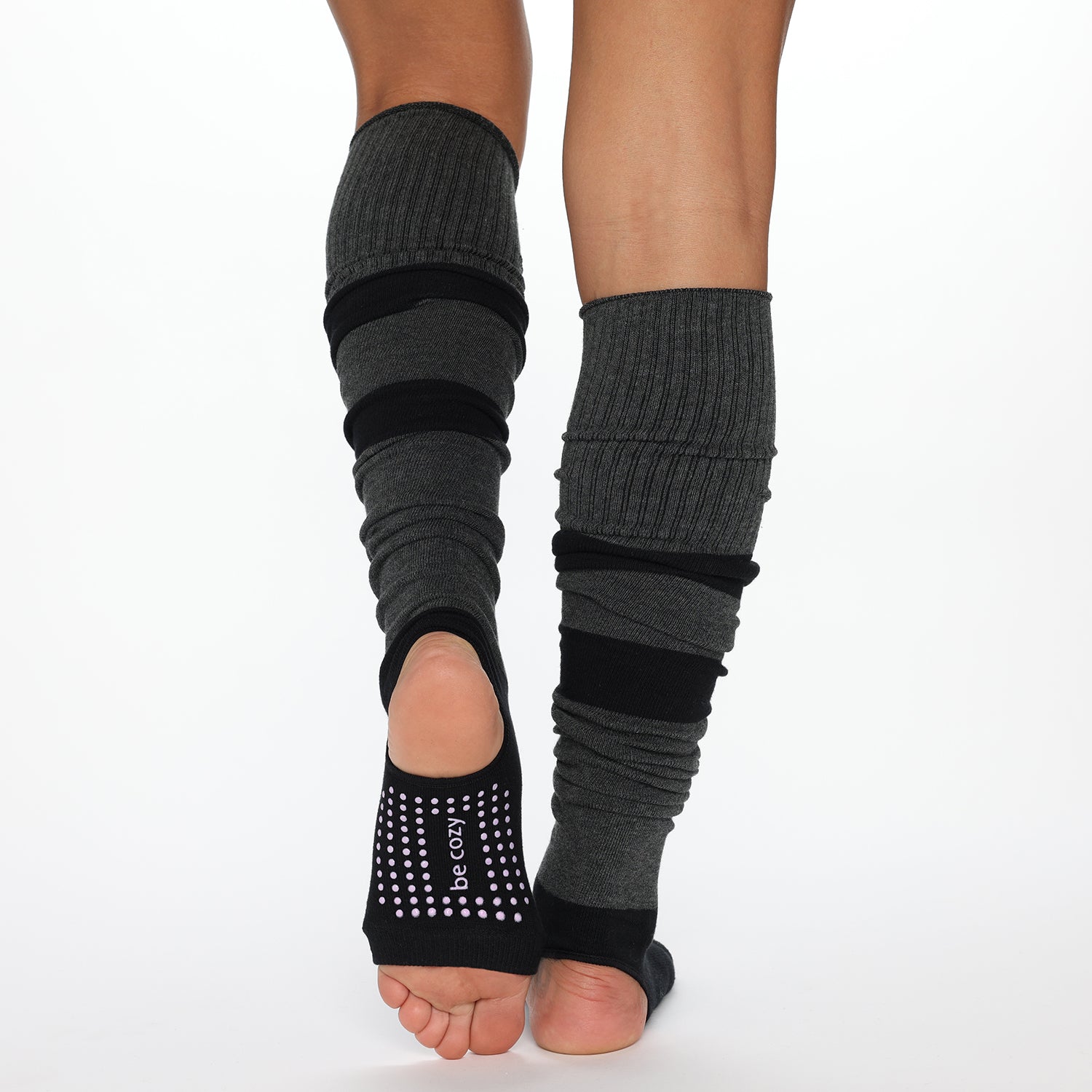Buy Be Cozy Stirrup Grip Leg Warmers (Space) Non-Slip Grip Socks for ...